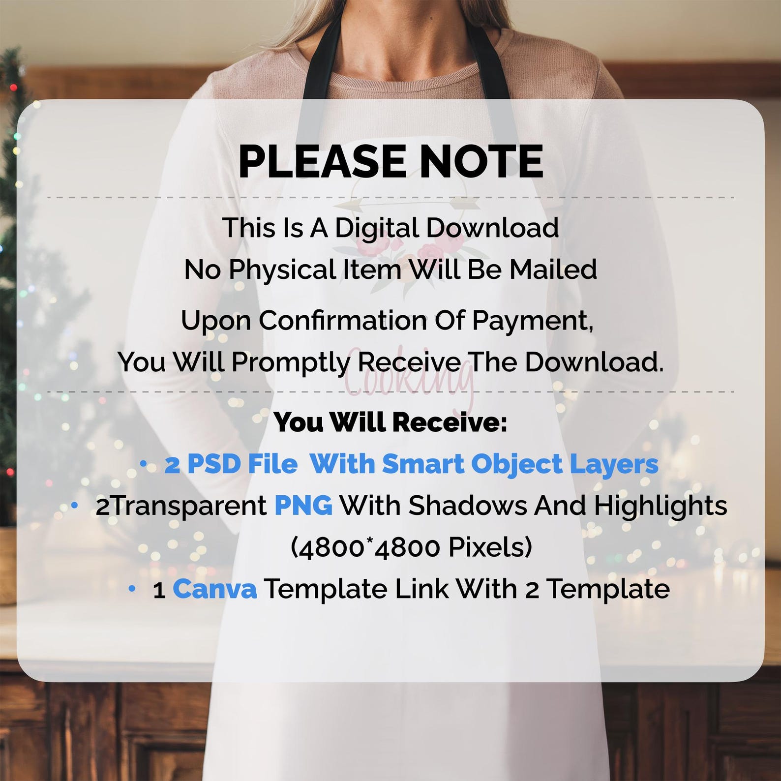 Apron Mockup With Transparent Overlay, White Apron & Black Straps, POD ...