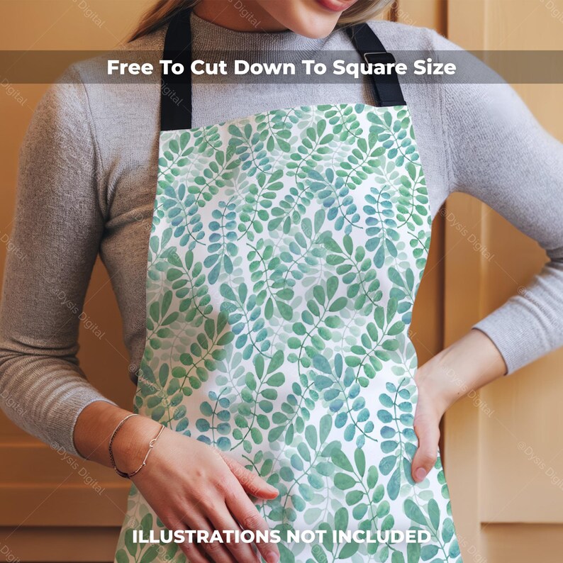 Apron Mockup With Transparent Png, White Apron & Adjustable Straps, POD ...