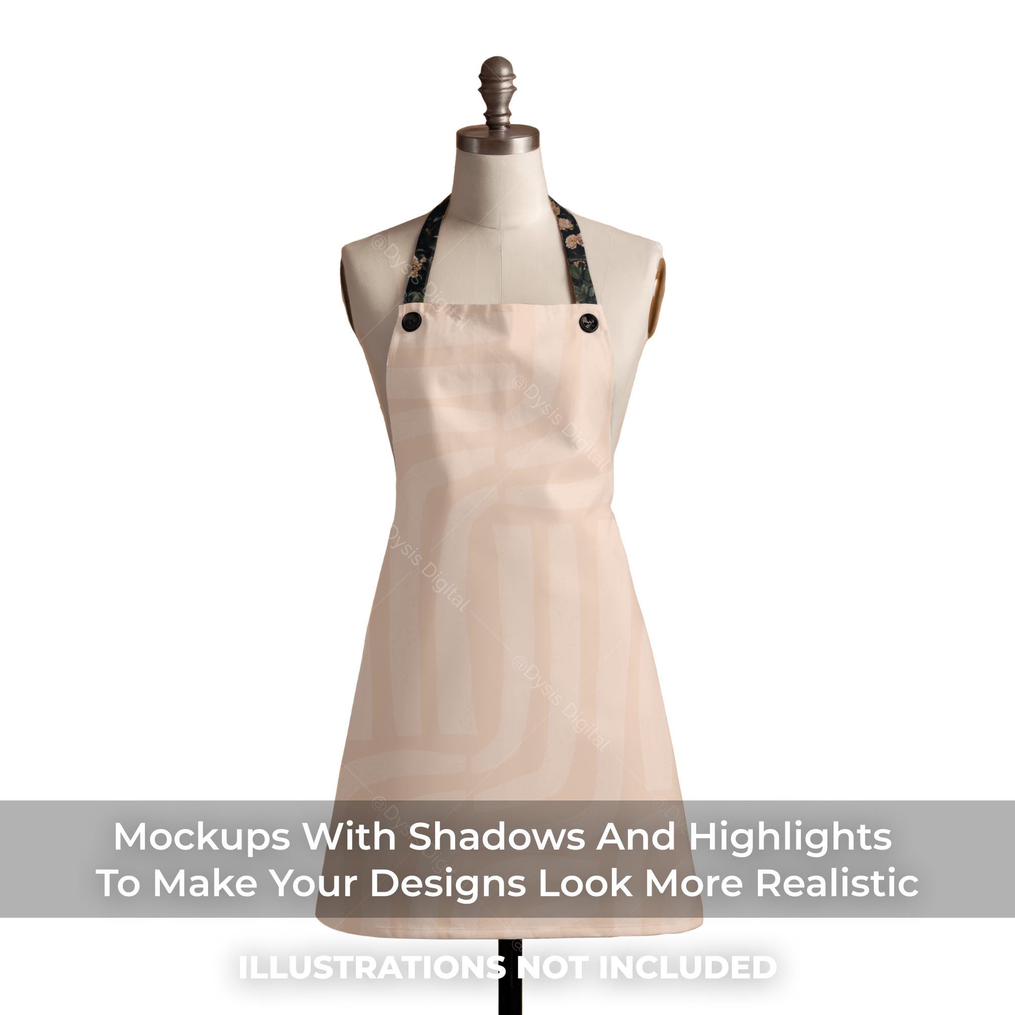 Apron Mockup With Transparent Png, Curvy Female Display Mannequin ...