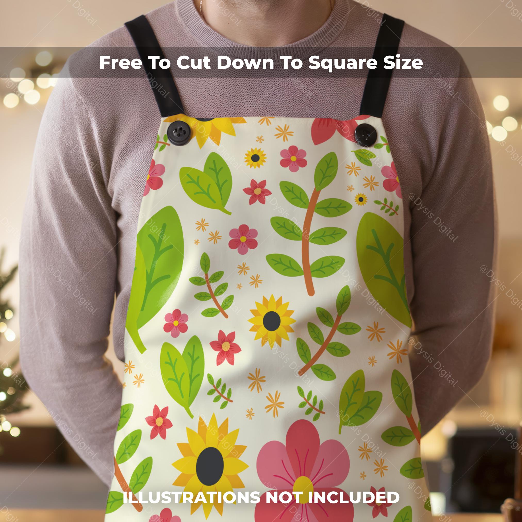 Apron Mockup With Transparent Overlay, White Apron & Black Straps, POD ...