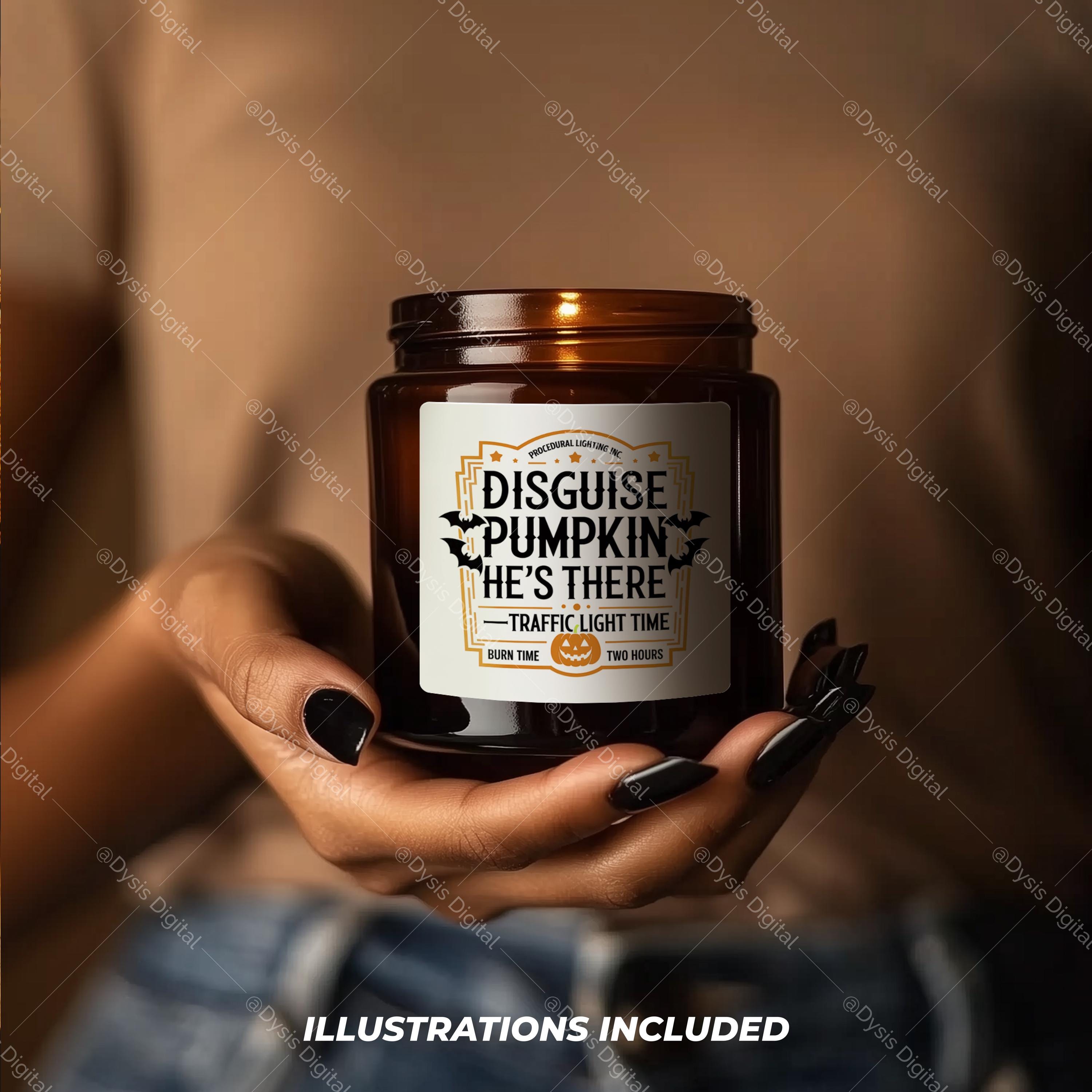 Candle Amber Glass Jar Label Tag Mockup | Digital Download Scented ...