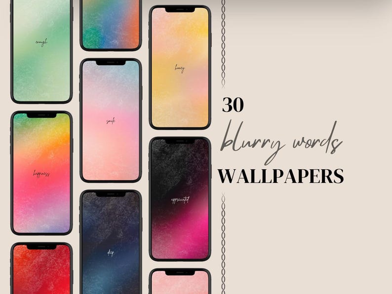 30 BLURRY WORDS WALLPAPERS - Aesthetic Mobile Backgrounds for Almost ...