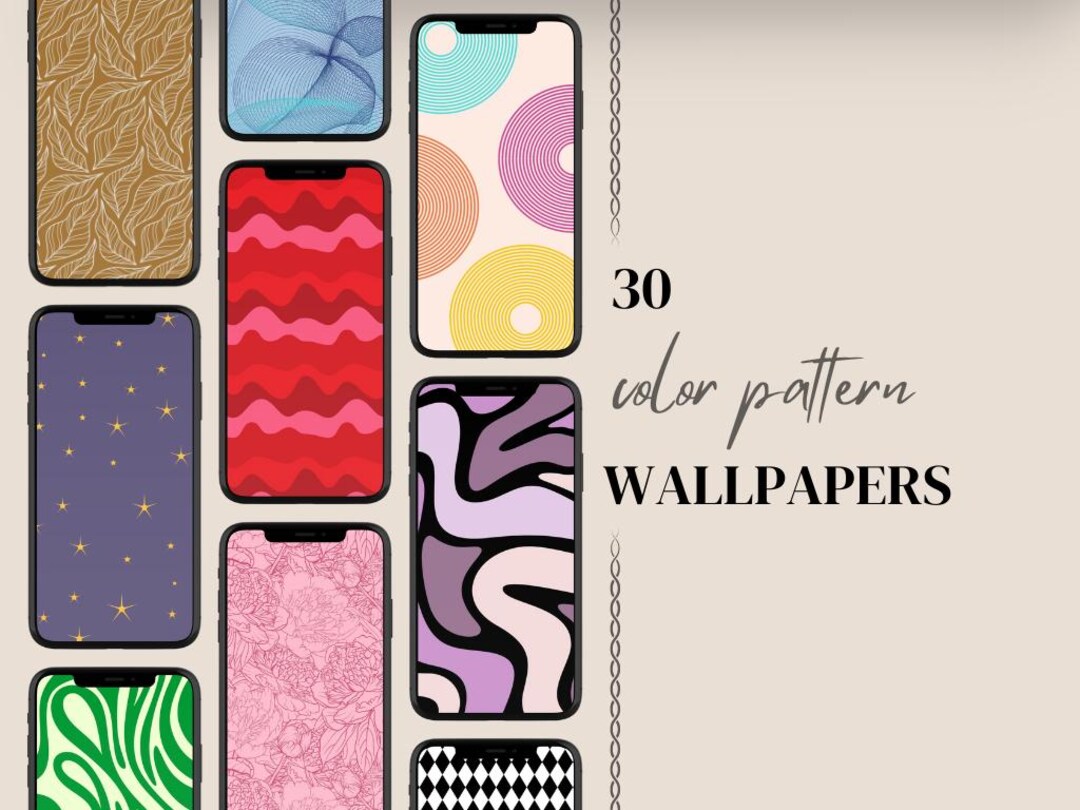 30 COLOR PATTERN WALLPAPERS - Aesthetic Mobile Backgrounds for Almost ...