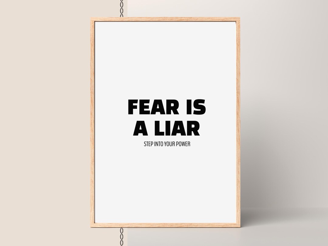 POSTER Saying Fear is a Liar Four Sizes Art Print Picture Wall ...