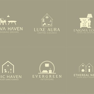 Custom Interior Design Logo minimalist & Elegant Branding unique ...