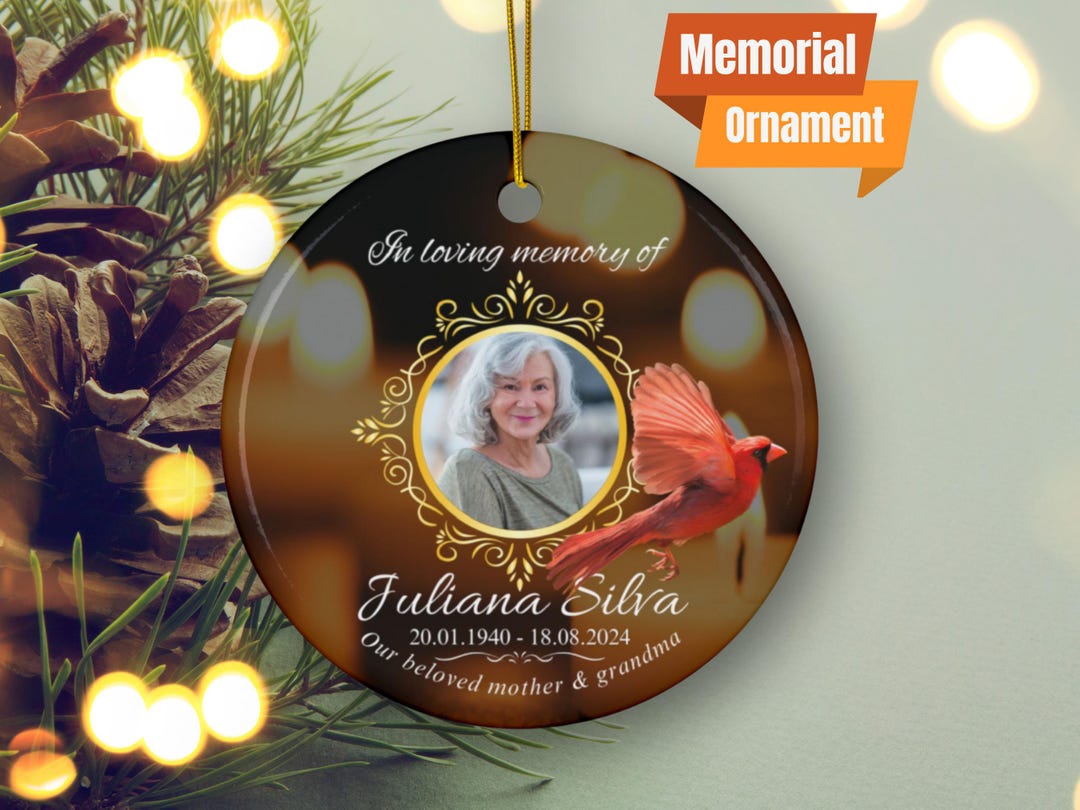 Personalized Cardinal Memorial Ornament: Christmas Remembrance Gift - Etsy