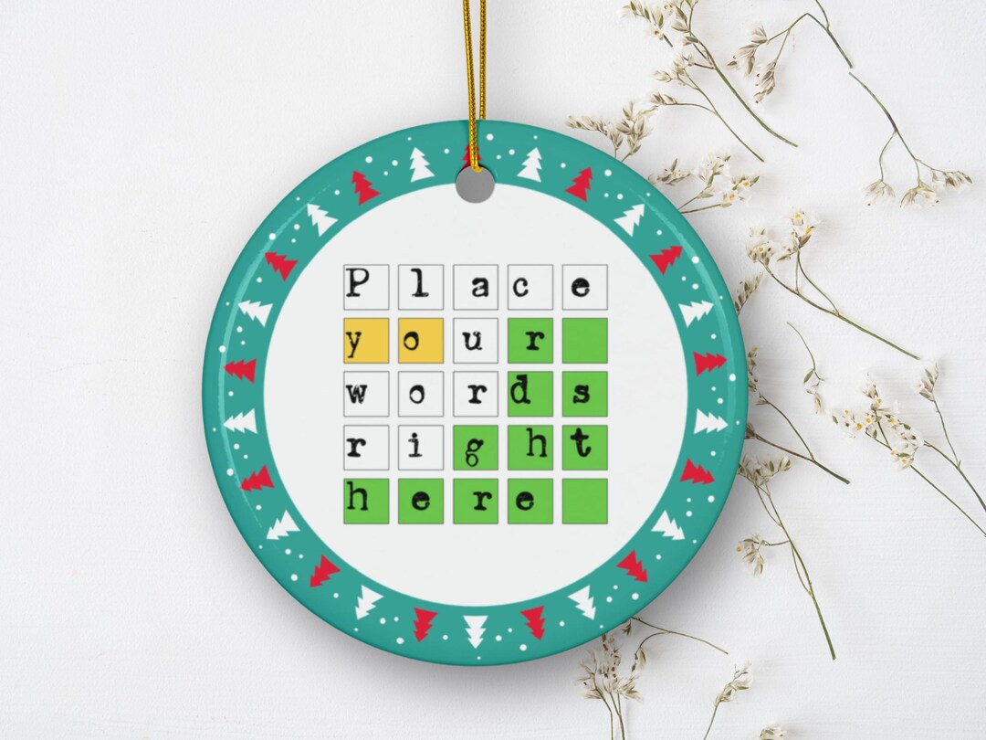 Personalized Ornament, Wordle Ornament Personalized Puzzle Christmas ...