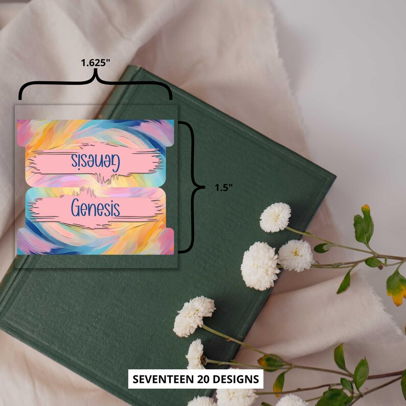 Pastel Brushstrokes Bible Tabs, Printable Scripture Tabs, Colorful ...