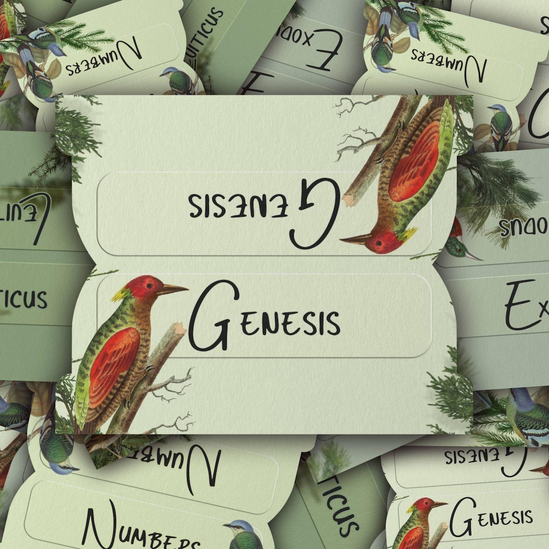 Vintage Botanical Bird Bible Tabs | Nature Lover Study Stickers ...