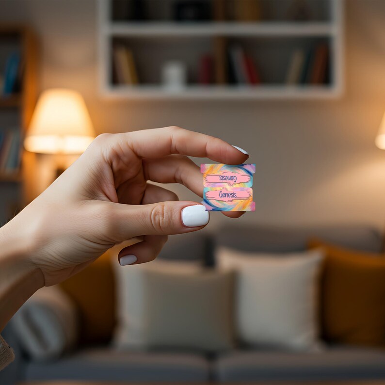 Pastel Brushstrokes Bible Tabs, Elegant Bible Book Dividers for Women ...