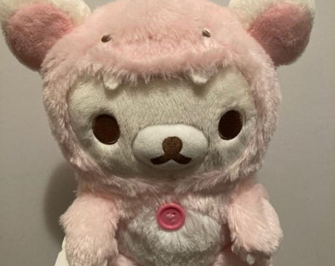 San-x Rilakkuma Korilakkuma Plays With Dino Series 9" Pink Plush Cute ...