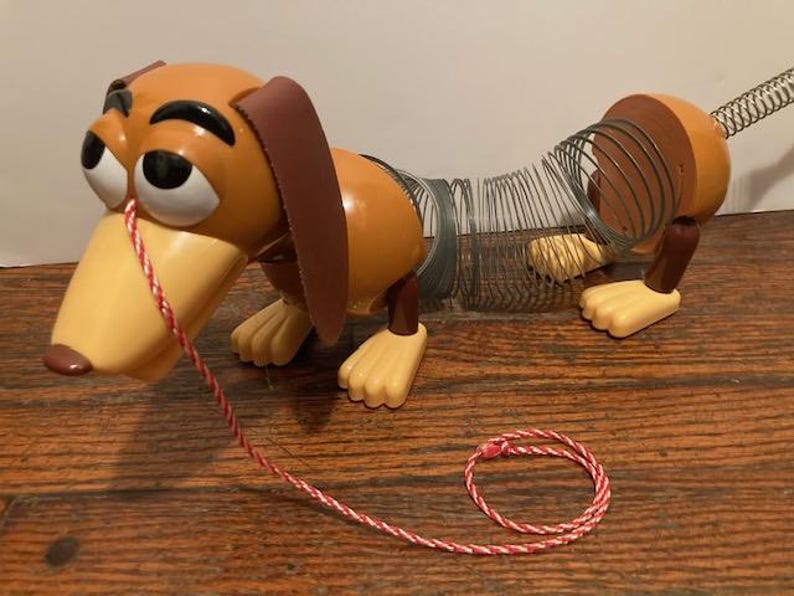 Toy Story First Original 1995 Slinky Dog Pull Toy With Box James ...