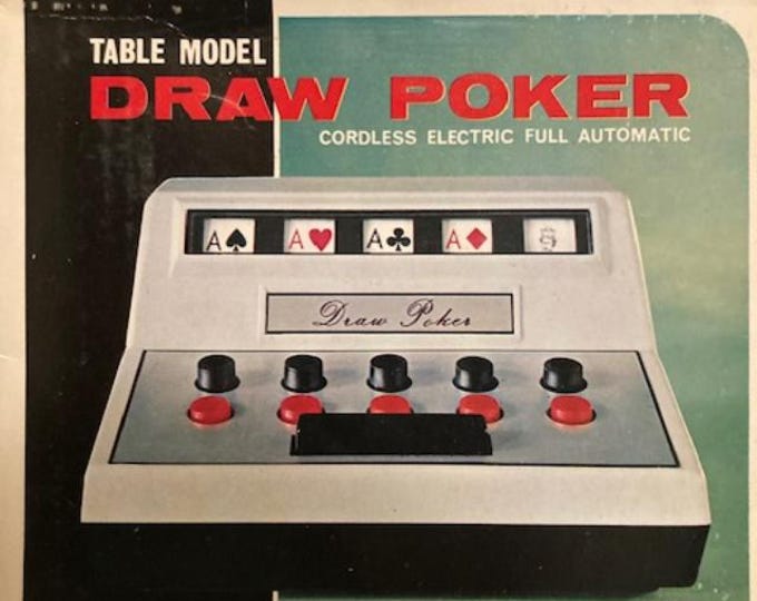 70's Electronic Draw Poker Table Model MIB Electric Factory Fresh Waco ...