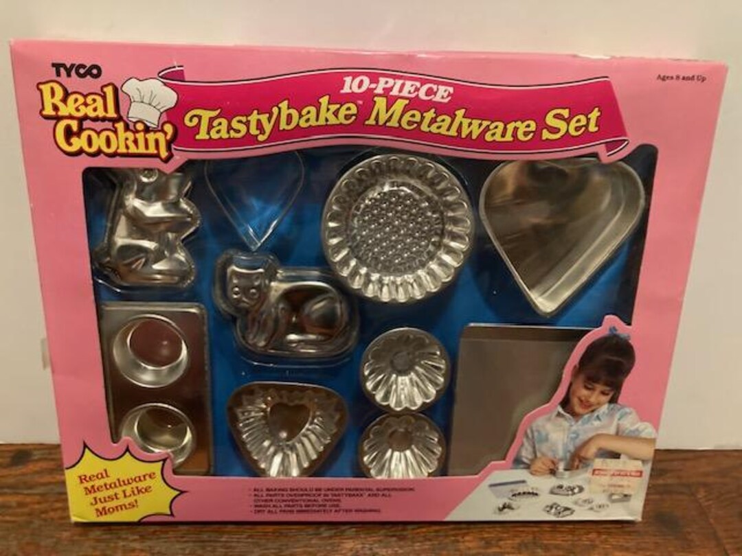 80's Tyco Real Cookin Tastybake Metalware Set 1988 1:6 Scale Metal ...