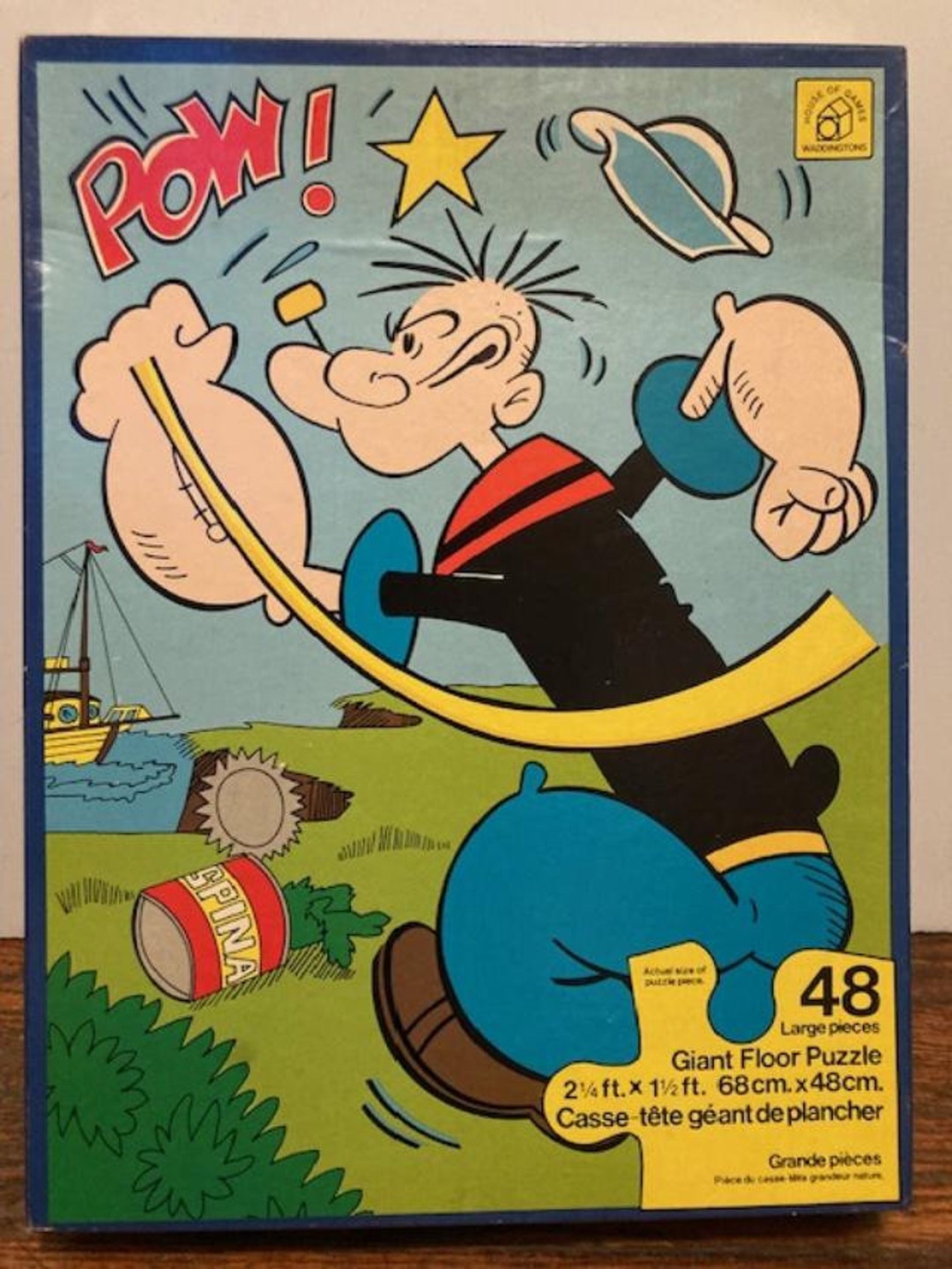 Popeye the Sailor Man Vintage 70's GIANT Floor Puzzle Complete W/box ...