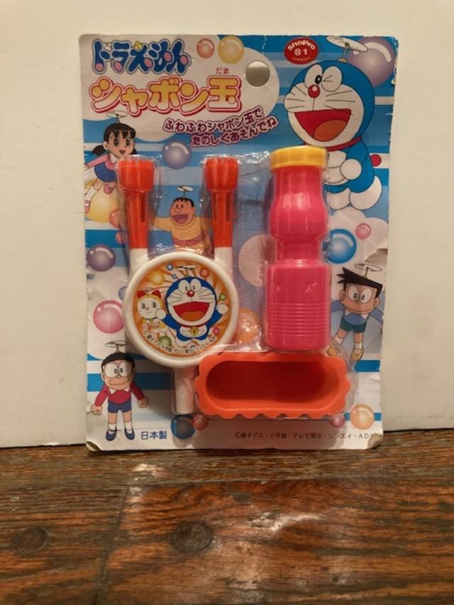 Doraemon Vintage 90's Soap Bubble Set Japanese Anime Manga Magic Robot ...