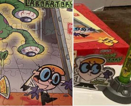 Dexter's Laboratory Cartoon Network MB 2000 Jigsaw Puzzle Complete 60 ...