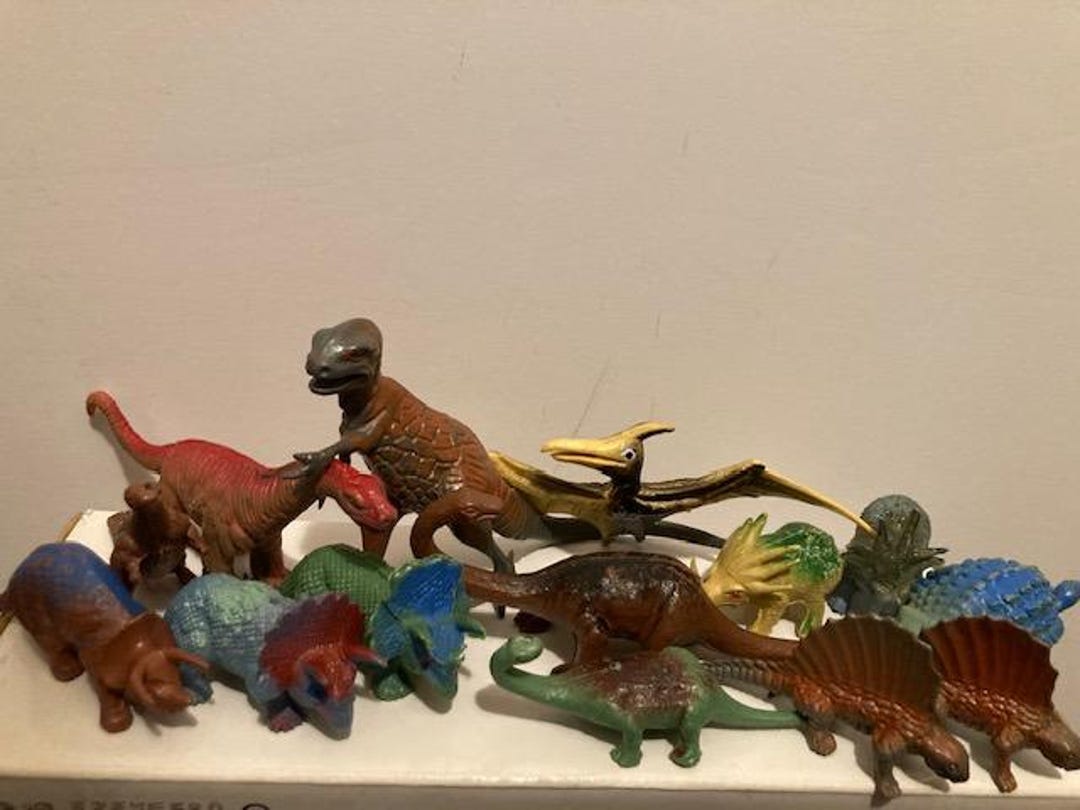 Chinasaurs Dinosaurs Vintage 70's 14 Vinyl Plastic Figures Retro Dino ...