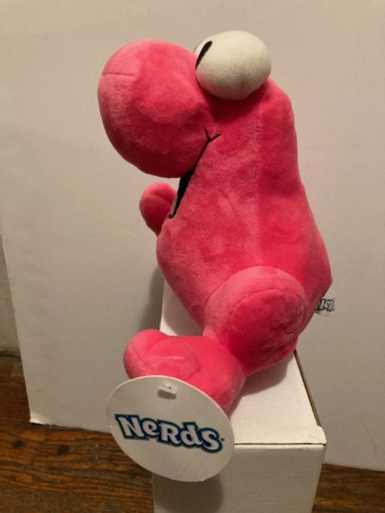 Nestle Wonka Nerds Candy 8 Plush W/tag Pink Nerdy Nerd Ad Mascot ...