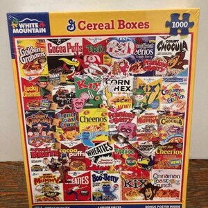 Vintage GM Cereal Boxes General Mills New Sealed 1000 Pcs Jigsaw Puzzle ...