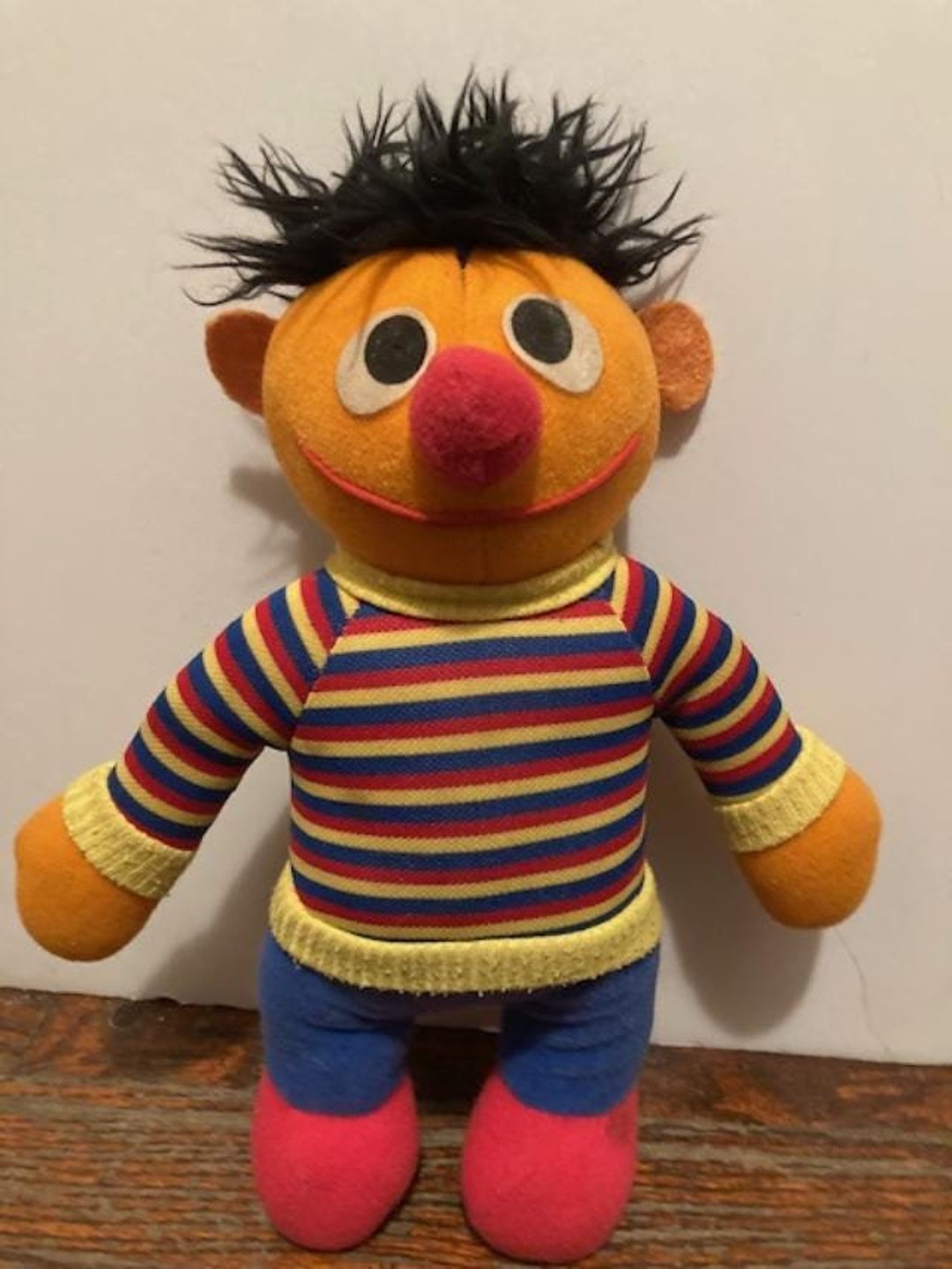 Sesame Street 1985 Ernie Playskool 11 Plush Doll Jim Henson Muppets ...