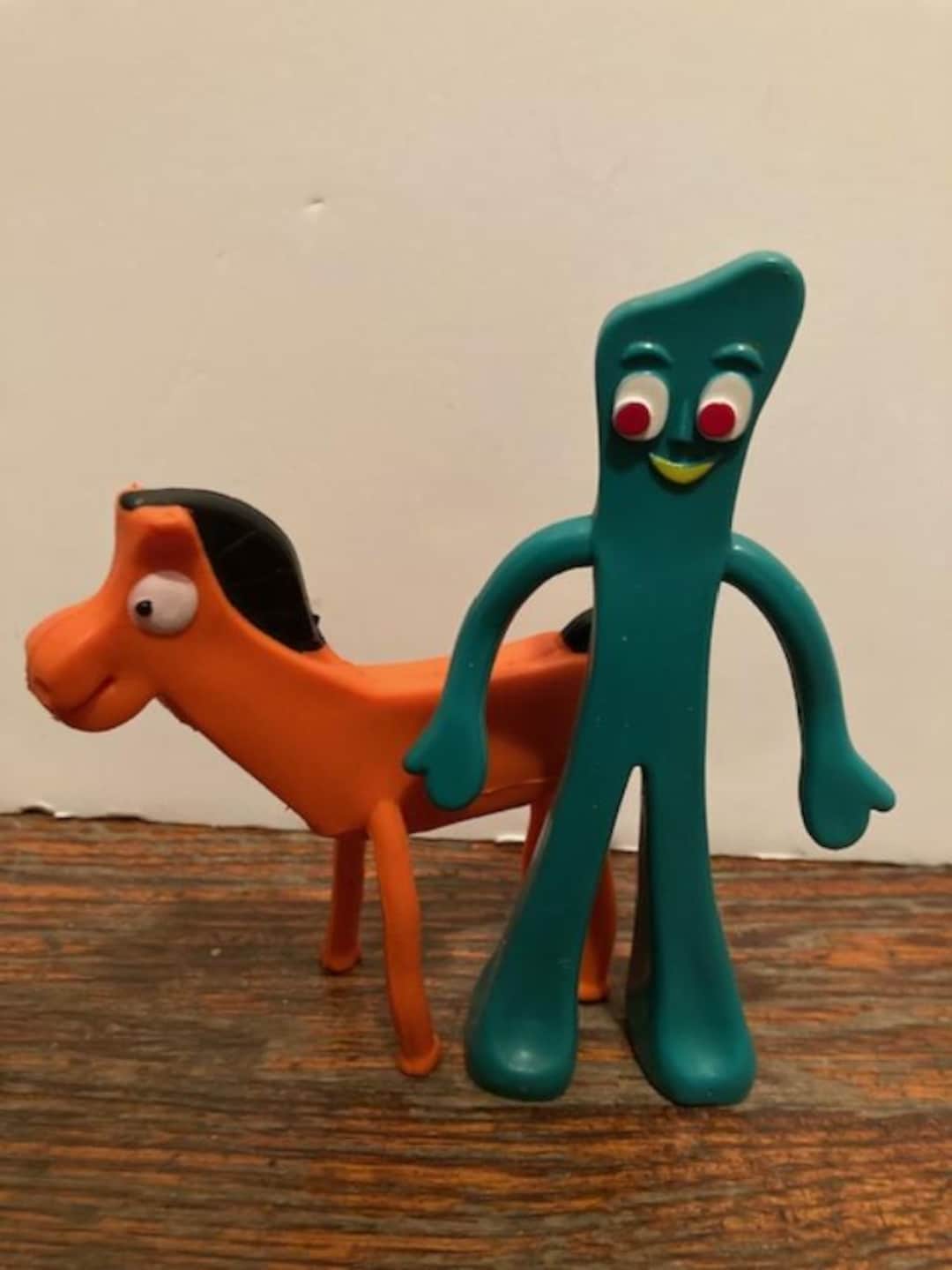 Gumby & Pokey Vintage 80's Bendable Bendy Figures Jesco Prema Toy Art ...