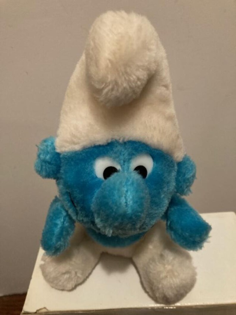 Smurfs Schtroumpf Vintage 80's 6" Plush Smurf Wallace Berrie 1980 ...