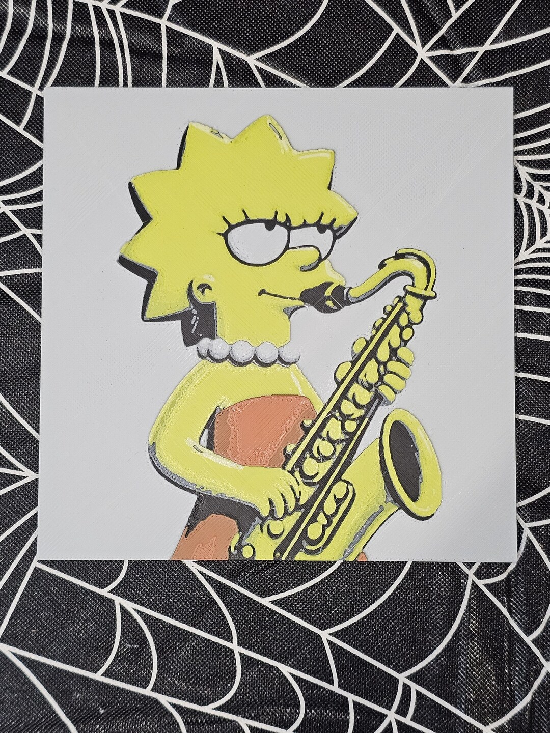 Lisa Simpson Playing Saxophone, 3D Hueforge Art - Etsy