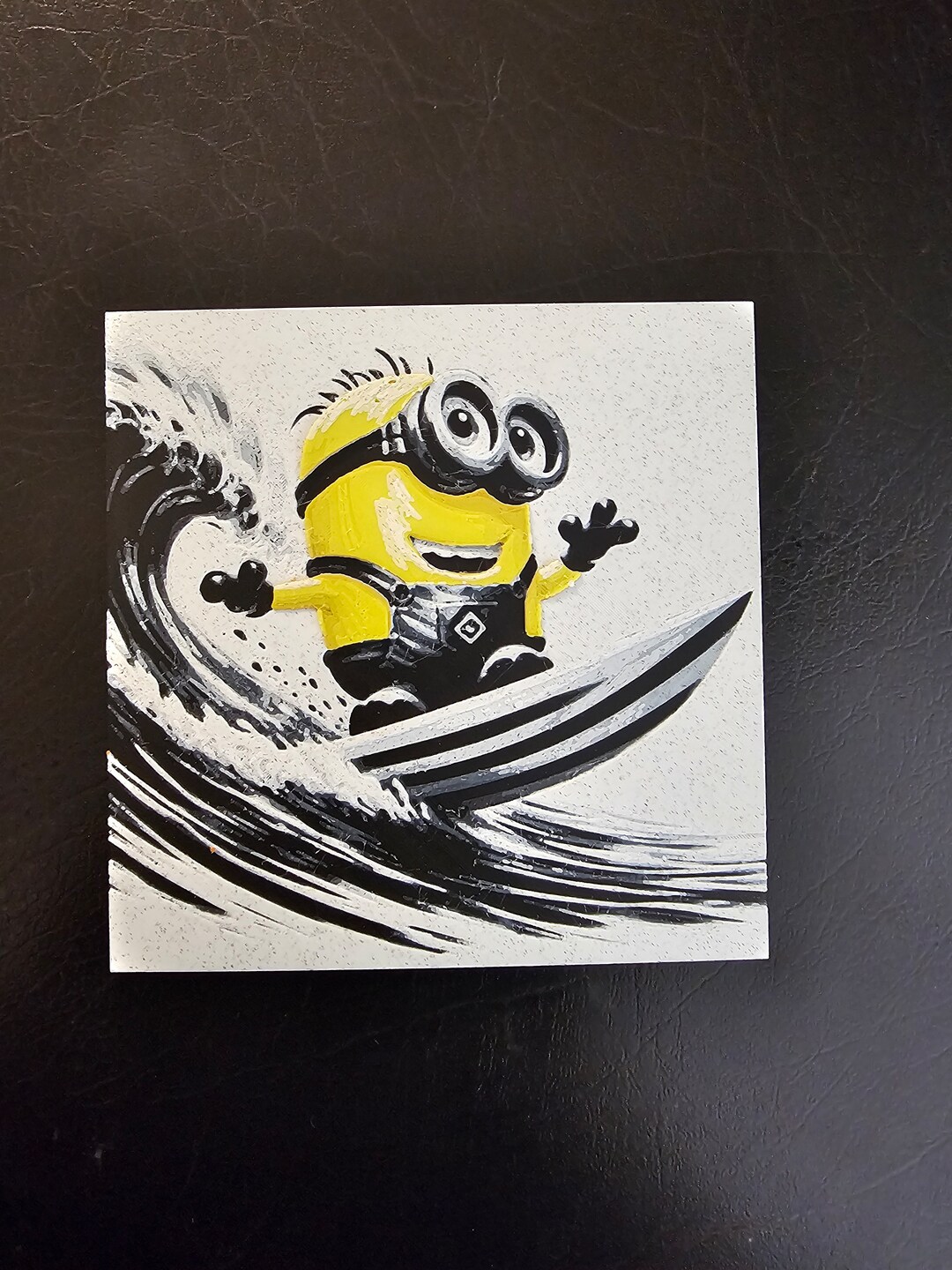 Minion Surfing the Waves 3D Hueforge Art - Etsy