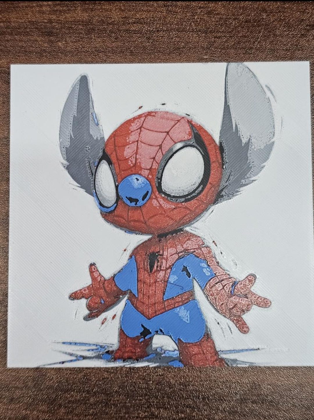 Stitch in Spiderman Costume, Lilo and Stitch 3D Hueforge Art - Etsy