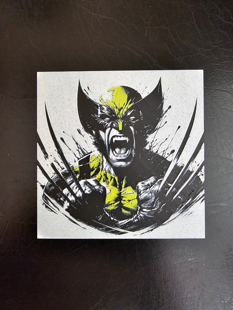 Old School Yellow Wolverine Close up 4 Color 3D Hueforge Art - Etsy