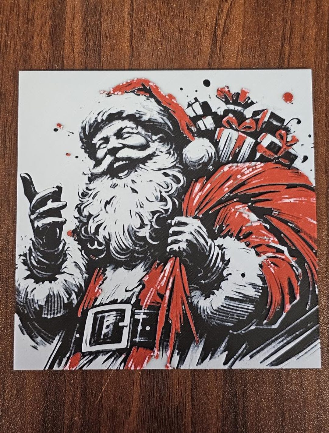 Santa Clause With Presents, 3D Hueforge Art - Etsy