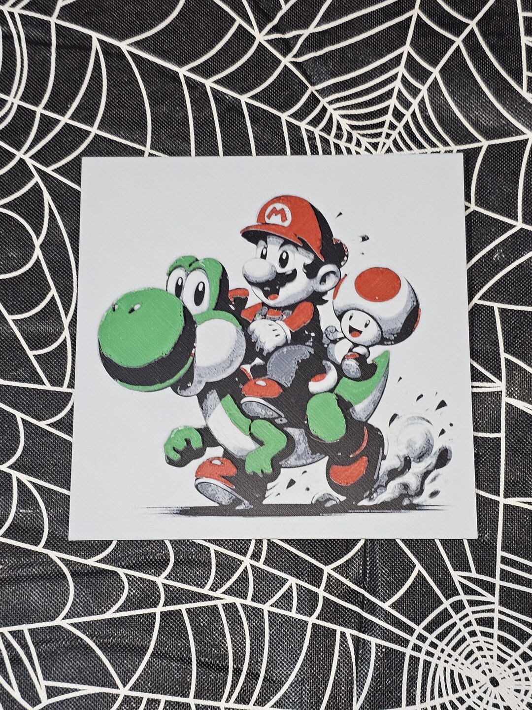 Mario and Toad Riding Yoshi, 3D Hueforge Art - Etsy