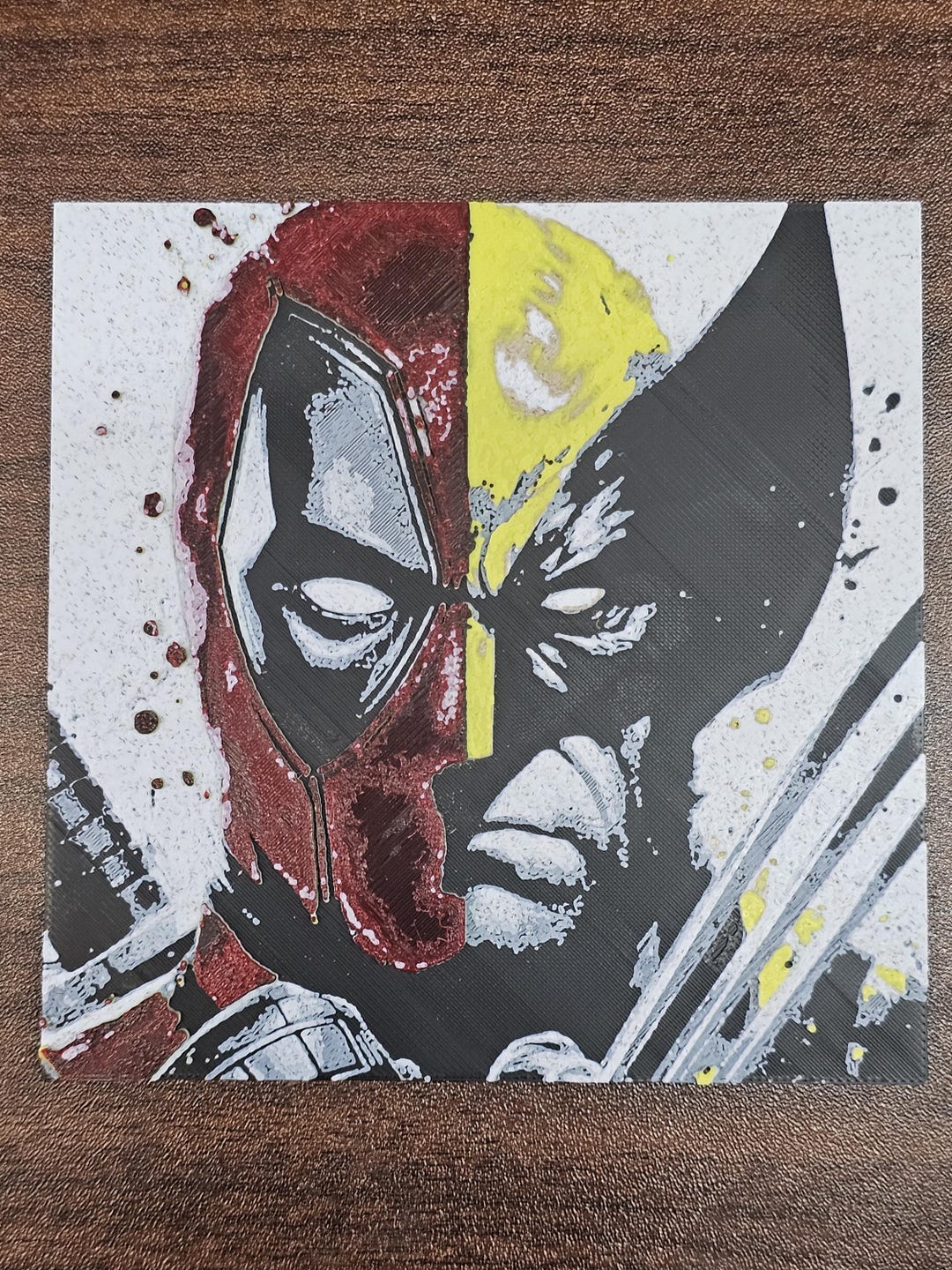 Deadpool and Wolverine Split Face Portrait, 3D Hueforge Art - Etsy