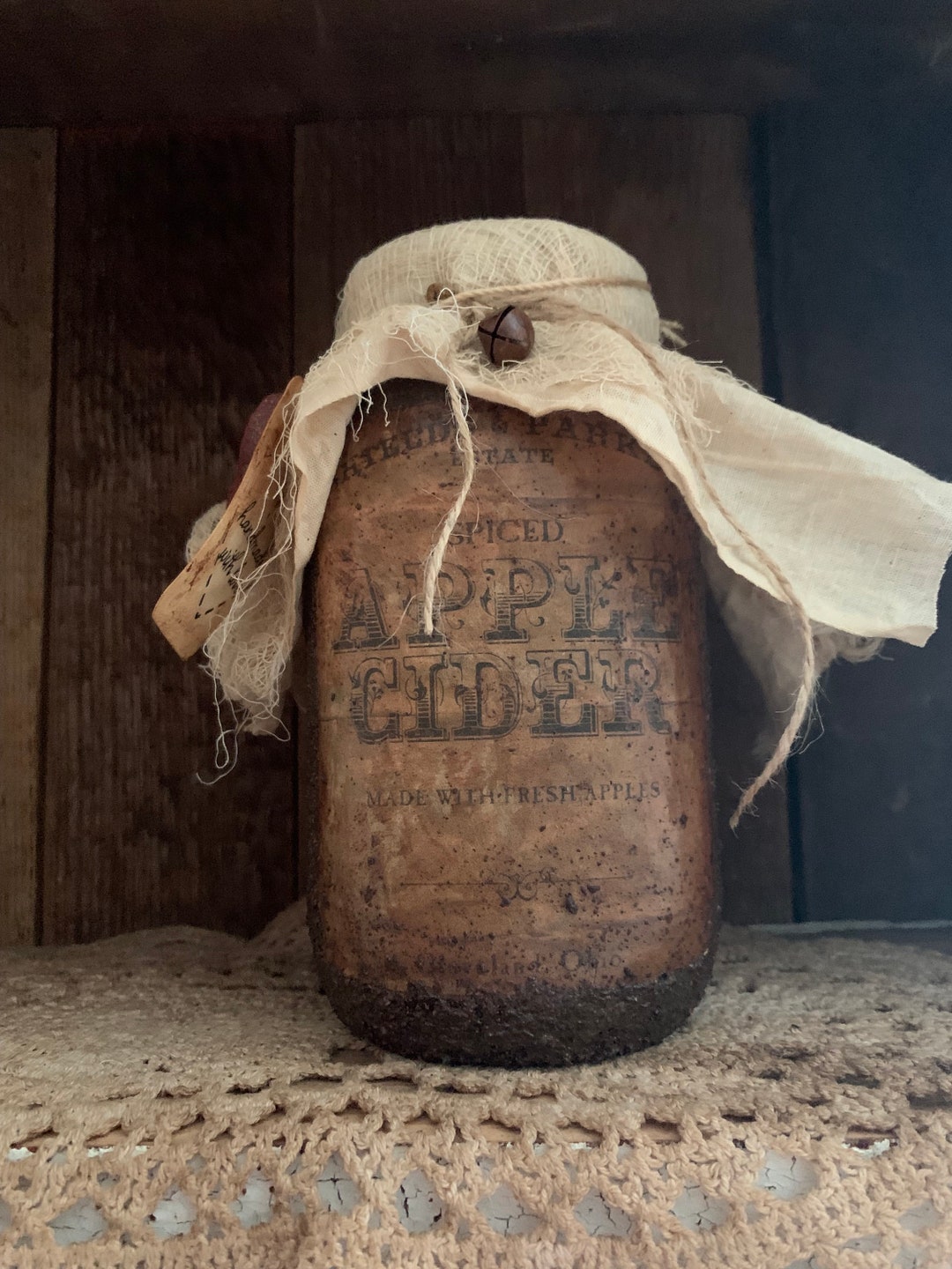 Handmade Primitive Grubby Pantry Jar, Grubby Distressed Pantry Jar ...
