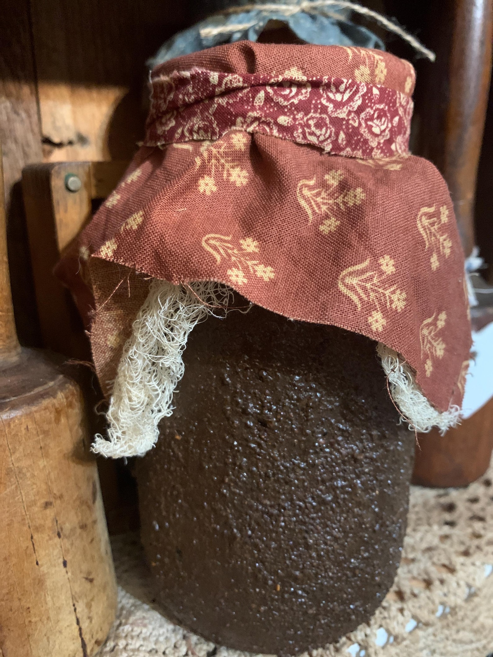Daily Tea Label Handmade Primitive Grubby Pantry Jar, Grubby Distressed ...