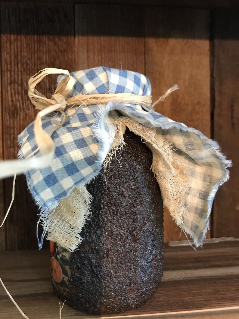 Marmalade Handmade Primitive Grubby Pantry Jar, Grubby Distressed ...
