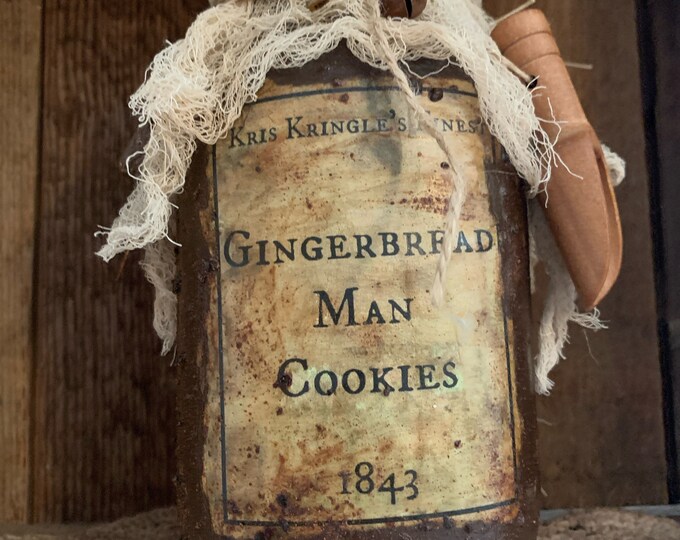 Handmade Primitive Grubby Pantry Jar, Grubby Distressed Pantry Jar ...