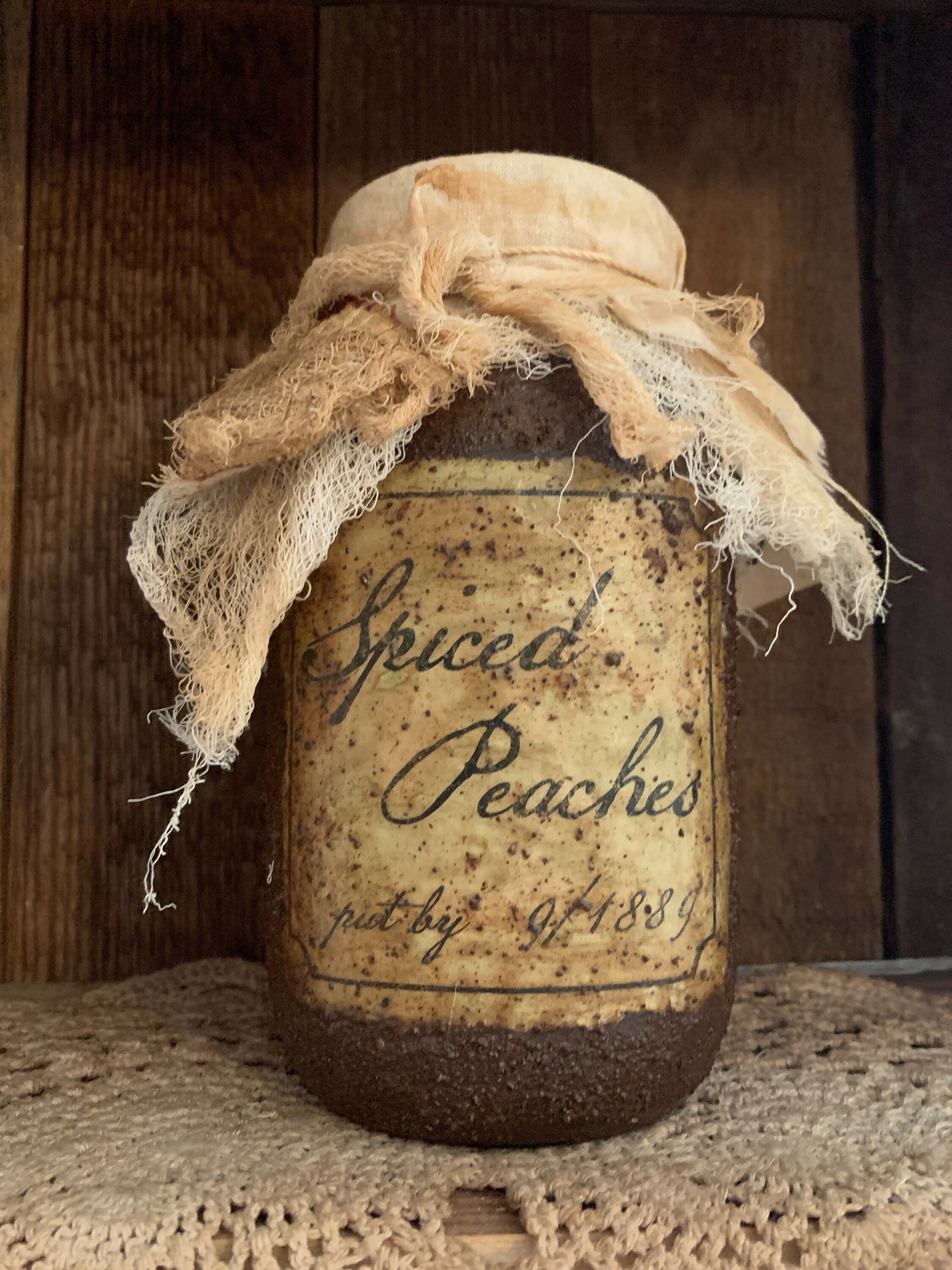 Handmade Primitive Grubby Pantry Jar, Grubby Distressed Pantry Jar ...