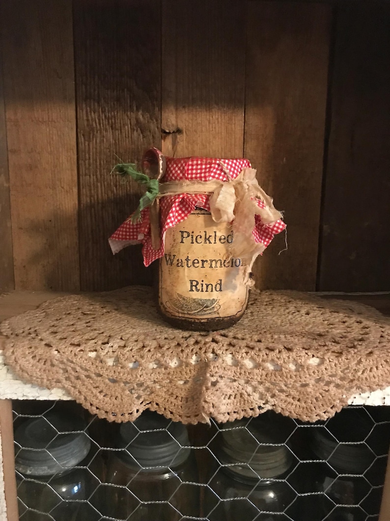 Primitive Pickled Watermelon Rind Grubby Pantry Jar - Etsy