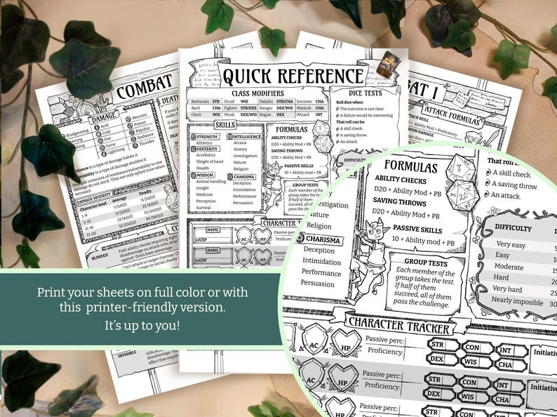 Dnd Dungeon Master Toolkit 5e | Quick Reference Guide (PDF) - Etsy