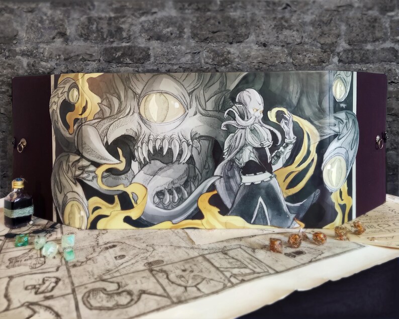 DM Screen | Dnd Dungeon Master Screen 5e | DM Gift | Handcrafted DM ...