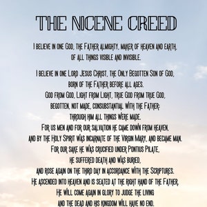The Nicene Creed (version 3) - Etsy