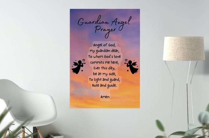 Guardian Angel Prayer (version 1) - Etsy
