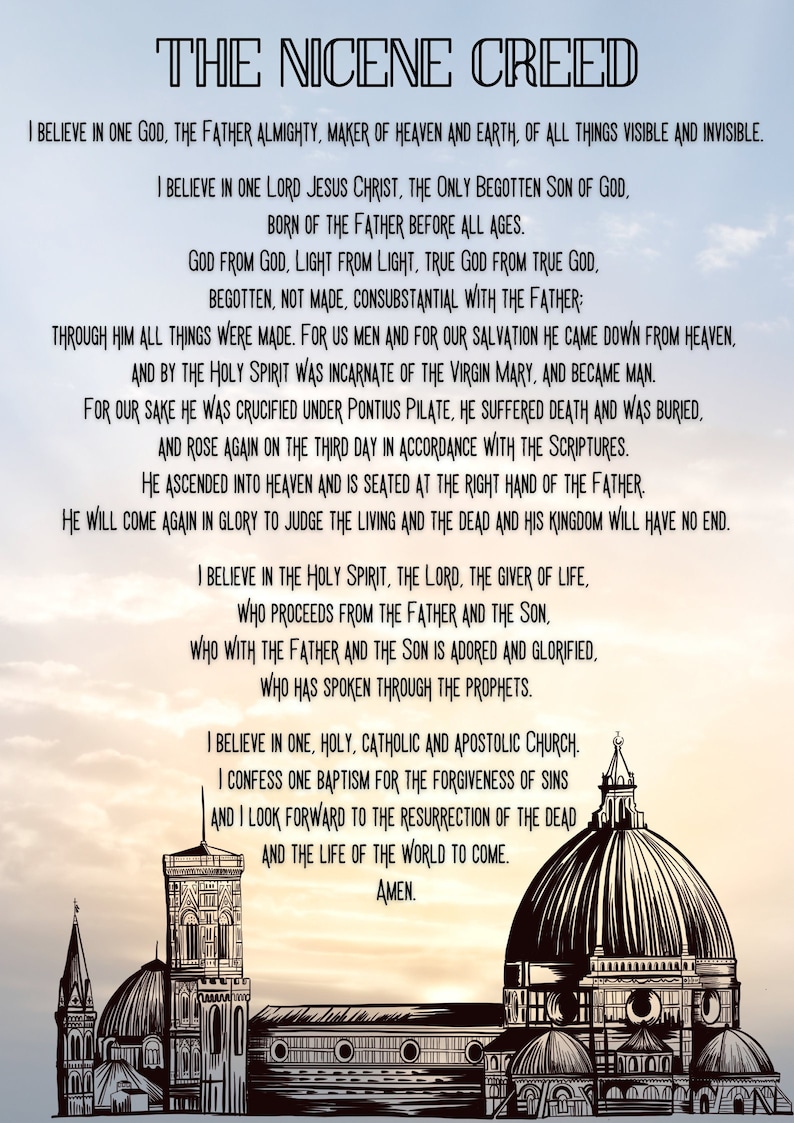 The Nicene Creed (version 1) - Etsy