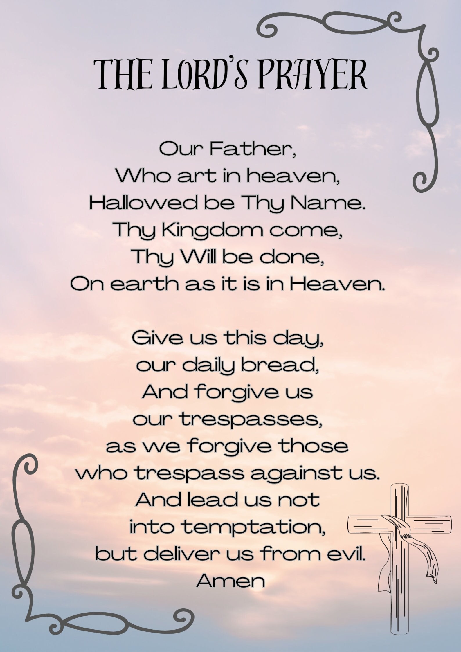 The Lord's Prayer (version 1) - Etsy