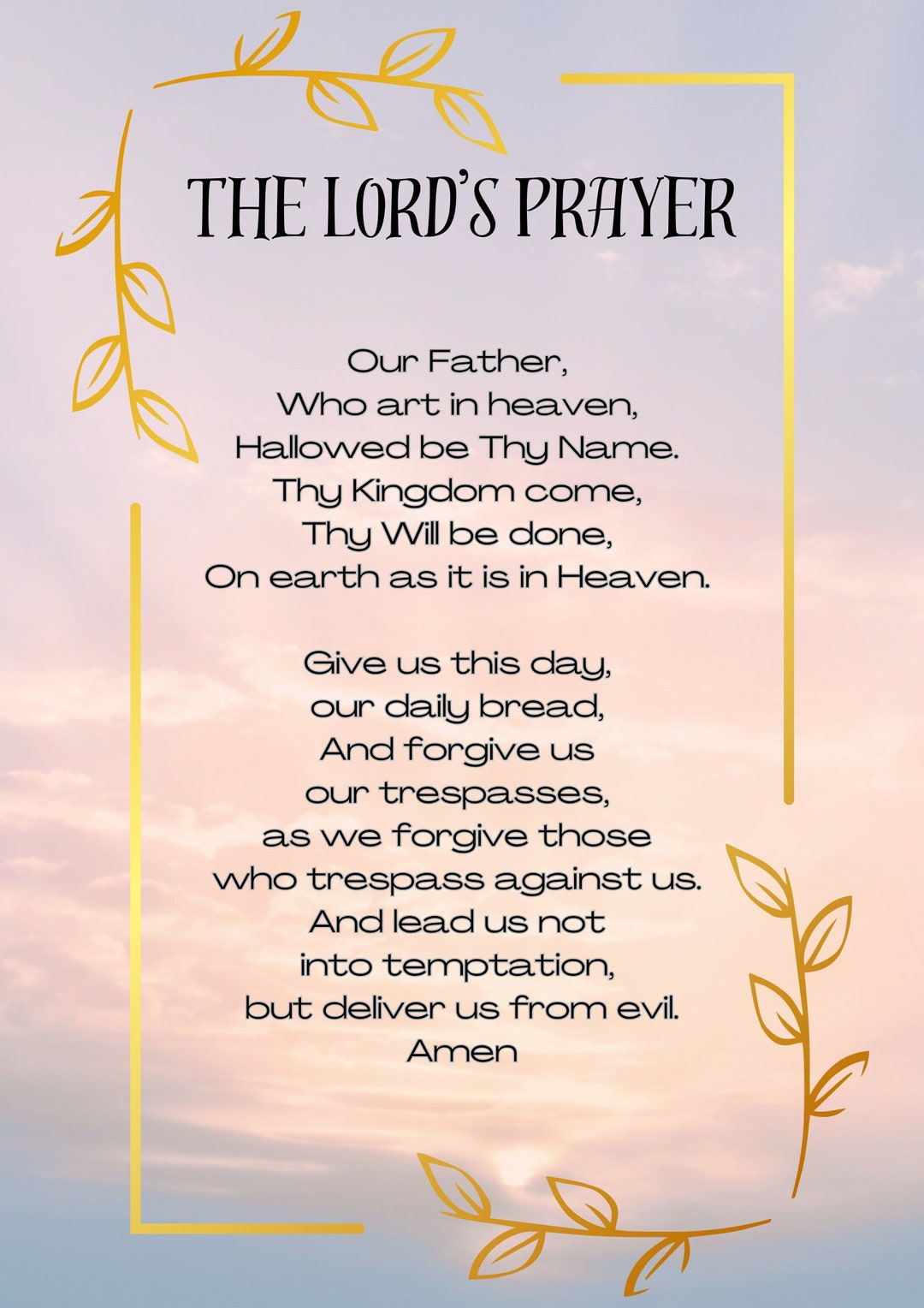 The Lord's Prayer (version 3) - Etsy