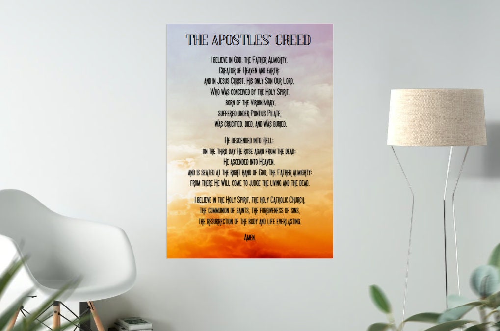 The Apostles' Creed (version 1) - Etsy