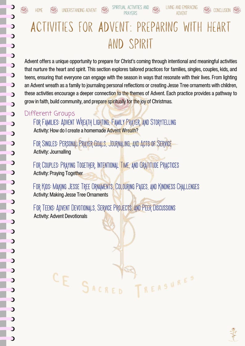 Advent: A Journey to the Heart of Christmas – 95-page Digital Book for ...