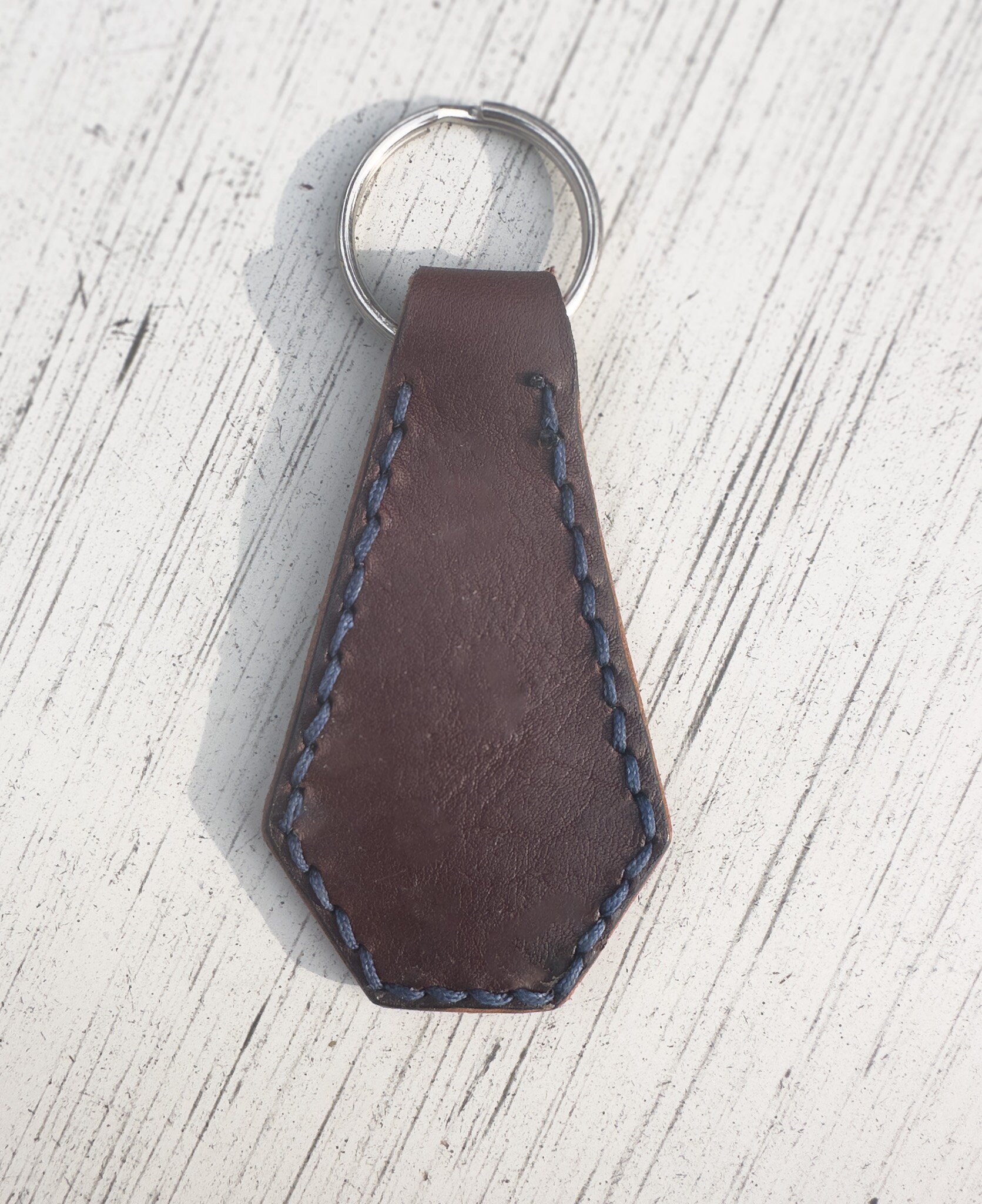 Handcrafted Hexagon Leather Keychain - Etsy